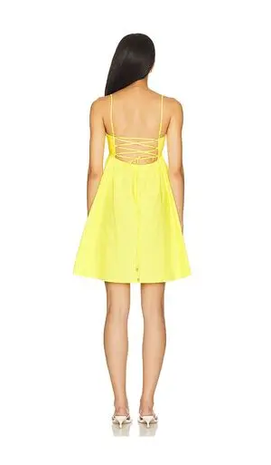 Susana Monaco Poplin Lace Up Back V Wire Dress