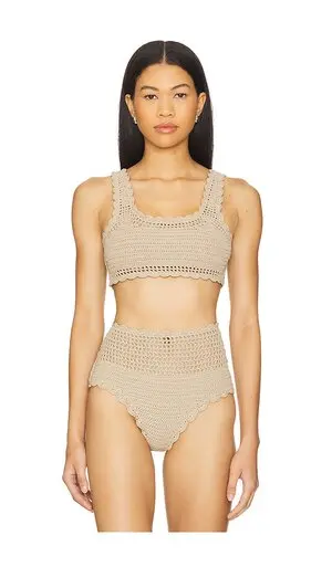 Beach Riot Andy Bikini Top - Tan