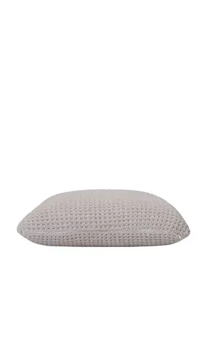 Barefoot Dreams Cozychic Waffle Pillow In Taupe,grey