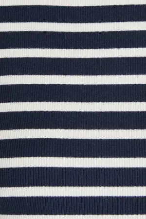 Veronica Beard Jordyn Striped Stretch Pima Cotton Jersey Tank
