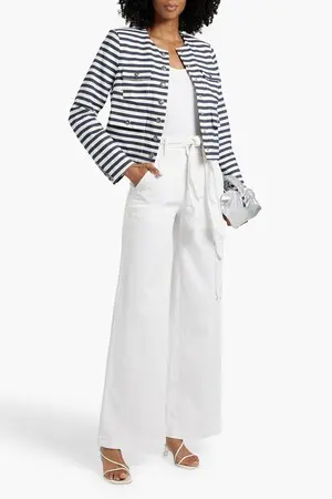 Veronica Beard Isa Striped Woven Jacket