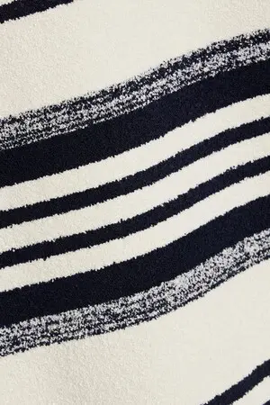 Simkhai Kris Striped Bouclé-knit Mini Dress