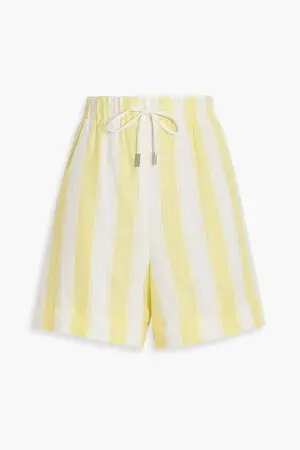 Simkhai Sonny Striped Linen-blend Shorts
