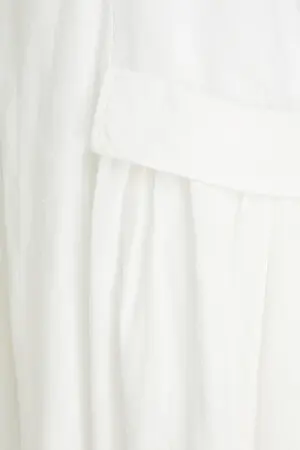 NICHOLAS Belted Linen Maxi Dress - Ivory