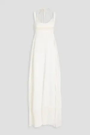 Simkhai SIMKHAI Darina Tulle And Satin-Trimmed Jersey Gown Ivory