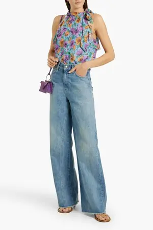 Veronica Beard Dali Floral-print Silk-chiffon Top