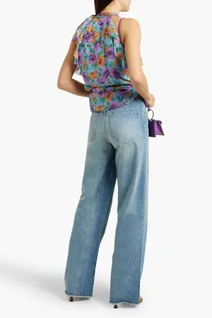 Veronica Beard Dali Floral-print Silk-chiffon Top