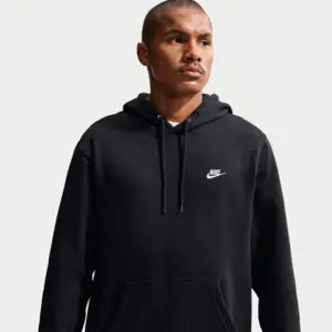 Nike Club Pullover Fleece Hoodie - Black