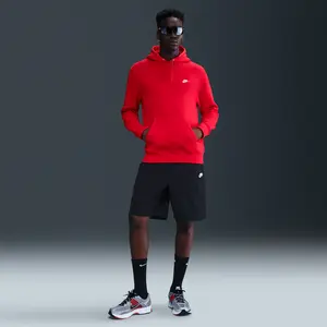 Nike Club Pullover Fleece Hoodie - Red