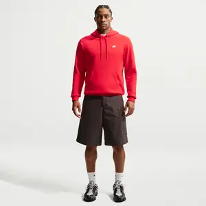 Nike Club Pullover Fleece Hoodie - Red