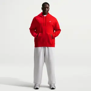Nike Club Pullover Fleece Hoodie - Red
