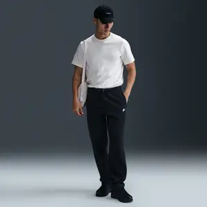 Nike Club Open-hem Fleece Pants - Black
