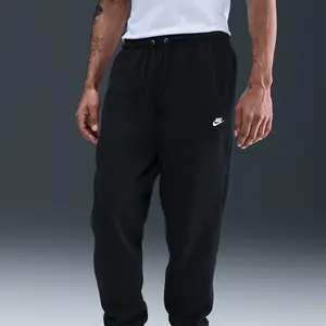 Nike Club Cuffed Brushed Fleece Pants - Black