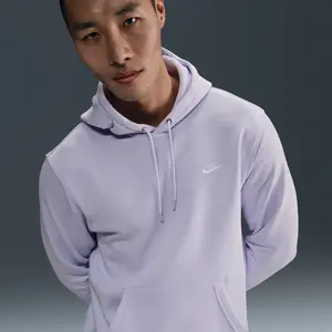 Nike Club Pullover Fleece Hoodie - Purple