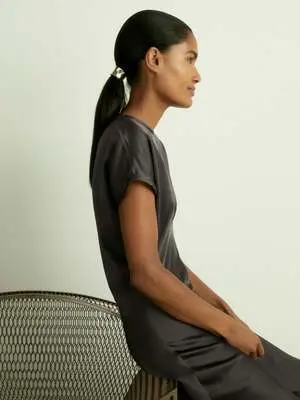 REISS Kora Satin Midi Dress