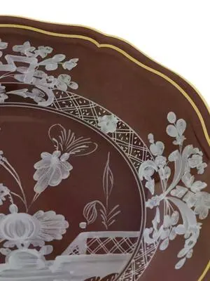 GINORI 1735 Oriente Decorative Porcelain Plate - Brown