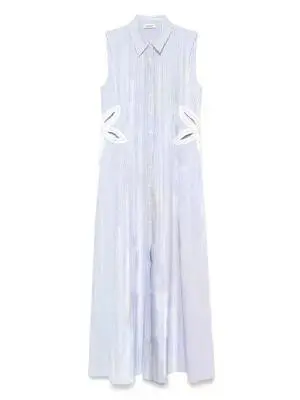 Sandro Striped Shirt Midi Dress