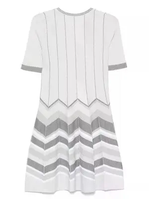 D.exterior Chevron-knit Mini Dress