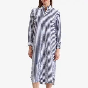 BEAMS Stripe Maxi Shirt Dress
