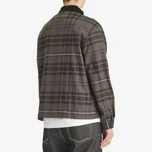 AWAKE NY Plaid Flannel Zip Overshirt