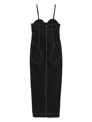 FEDERICO CINA Pinces Long Dress