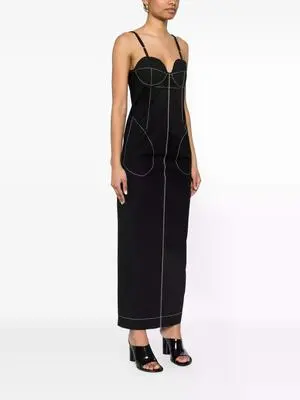 FEDERICO CINA Pinces Long Dress
