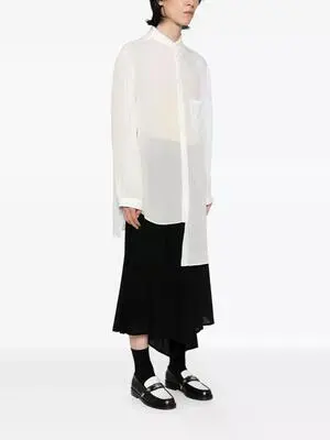 Yohji Yamamoto Cellulose Loan Unbalanced Collar Shirt