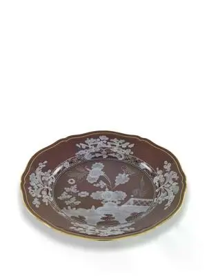 GINORI 1735 Oriente Floral-patterned Plate - Brown