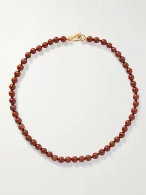 SOPHIE BUHAI Gold Vermeil Jasper Beaded Necklace - Red