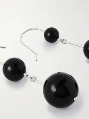 SOPHIE BUHAI Olive Onyx Earrings - Silver