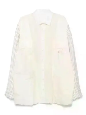 MAISON MARGIELA Striped Layered Overshirt Jacket