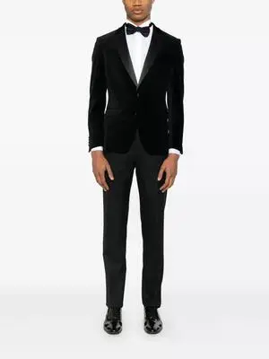 REMUS UOMO Velvet Blazer - Black
