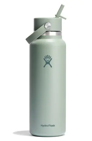HYDRO FLASK 40-ounce Wide Flex Straw Cap Water Bottle - Agave