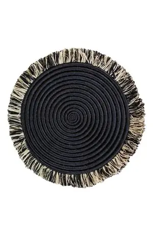 INDEGO AFRICA Raffia Fringe Placemat - Natural