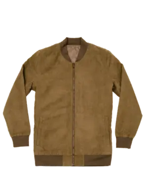 DAPPER BOI Microfiber Suede Bomber Jacket