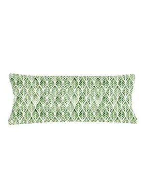Anaya Geo Palm Velvet Pillow With Down Alternative Insert
