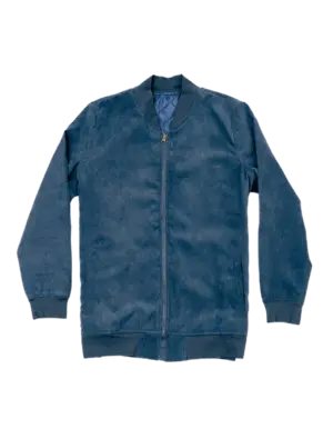 DAPPER BOI Microfiber Suede Bomber Jacket