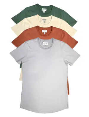 DAPPER BOI Drop-cut Crew Neck 4-pack 2.0 - Neutrals