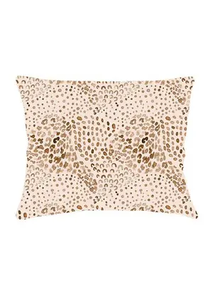 Anaya Cheetah Velvet Pillow With Down Insert - Brown