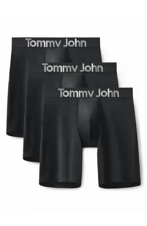 Tommy John 3-pack 360 Sport 8-inch Essentials Boxer Briefs - Black