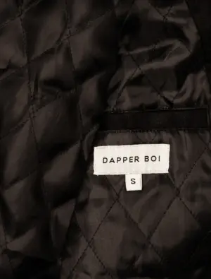 DAPPER BOI Microfiber Suede Bomber Jacket - Black