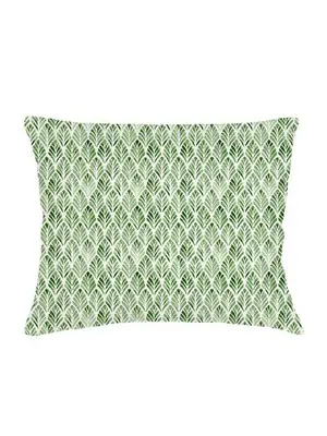 Anaya Geo Palm Velvet Pillow With Down Insert