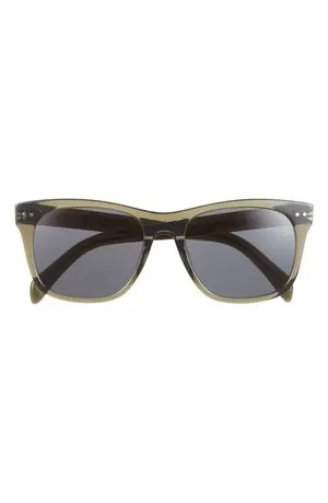 Celine Triomphe 54mm Square Sunglasses - Shiny Dark Green/smoke