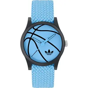 Adidas Ao Style Basketball Dial Webbing Strap Watch - Blue