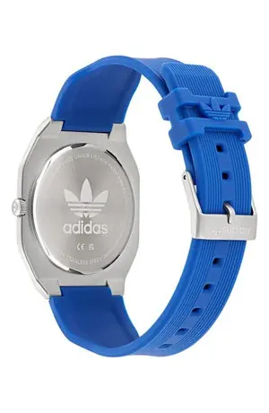 Adidas City Tech Thin Silicone Strap Watch - Blue