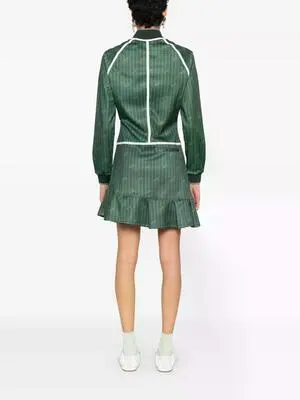 Gcds Pinstriped Zip-up Mini Dress
