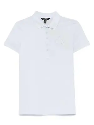 Ralph Lauren Logo-embroidered Polo Top - Blue