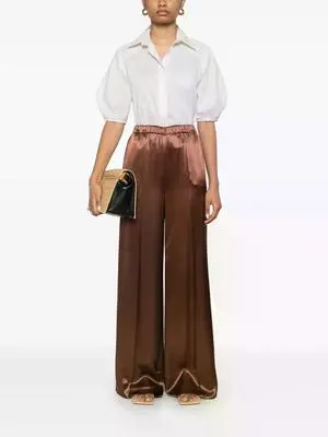 THE NINA STUDIO Satin Palazzo Pants