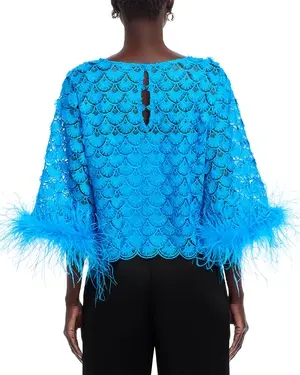 UNGARO Paloma Blouse - Aegean Blue