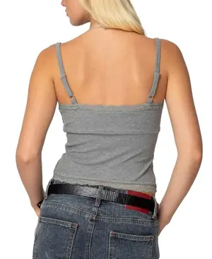 EDIKTED Mireille Lacey Tank Top